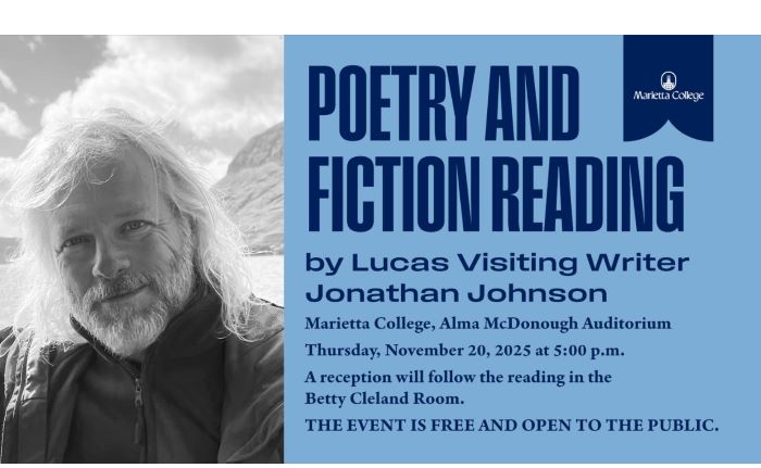 Poetry and Fiction Reading by Lucas Visiting Author Jonathan Johnson ...